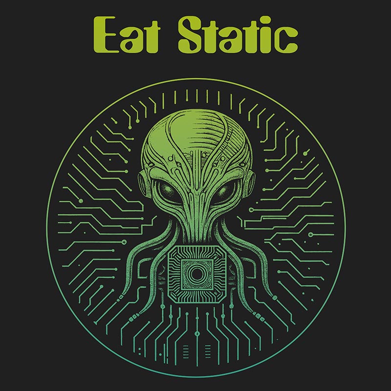 EAT STATIC - ALIEN PSYCHEDELIC BLEND ARTWORK LIVE 2025 T-SHIRTS WITH T ...